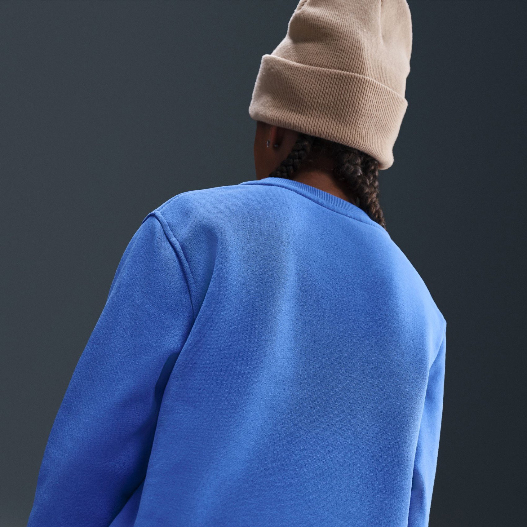Nike Club Fleece Crew LS Çocuk Mavi Sweatshirt FD3006-411
