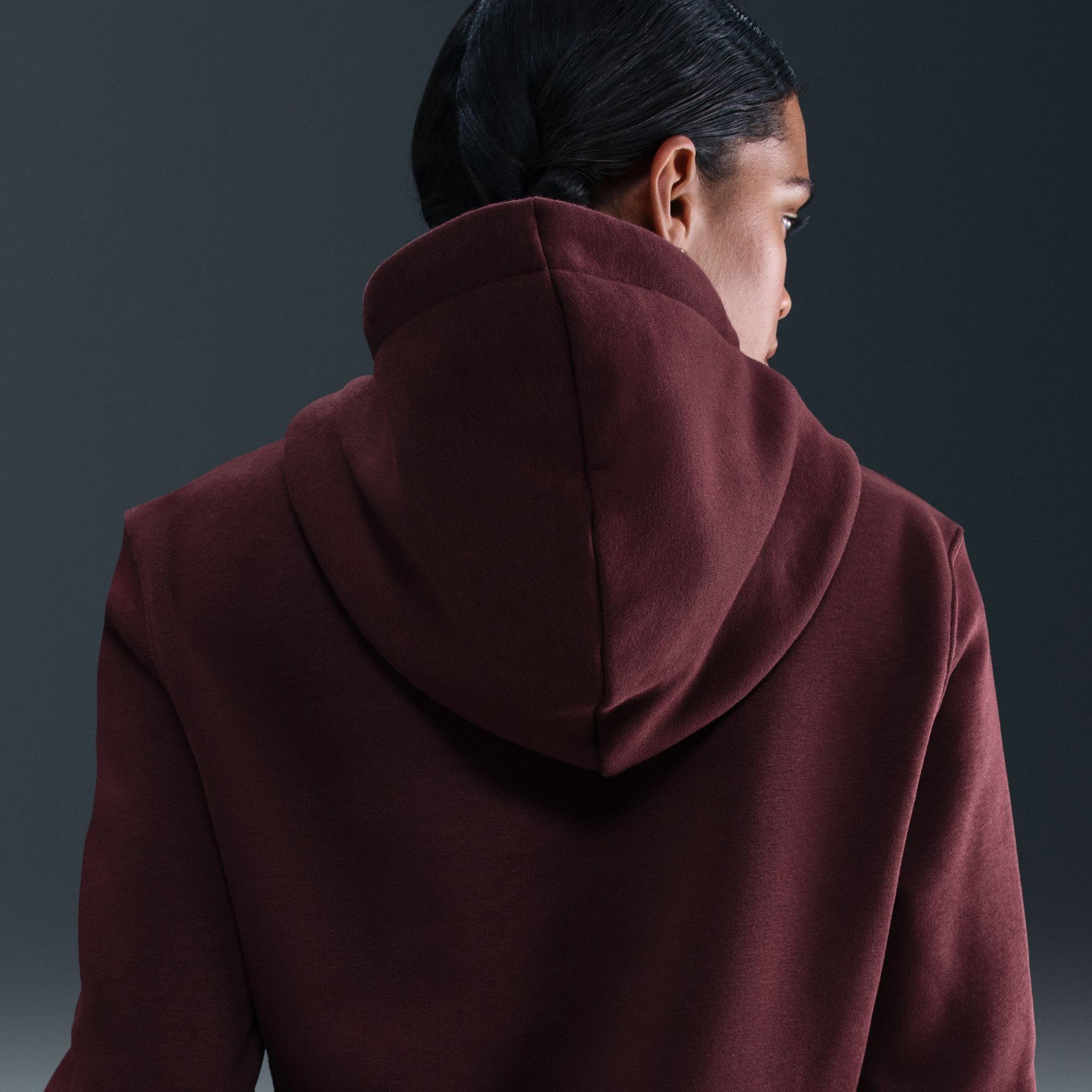 Nike Phoenix Fleece Std Po Hoodie Kadın Bordo Sweatshirt HF6839-652