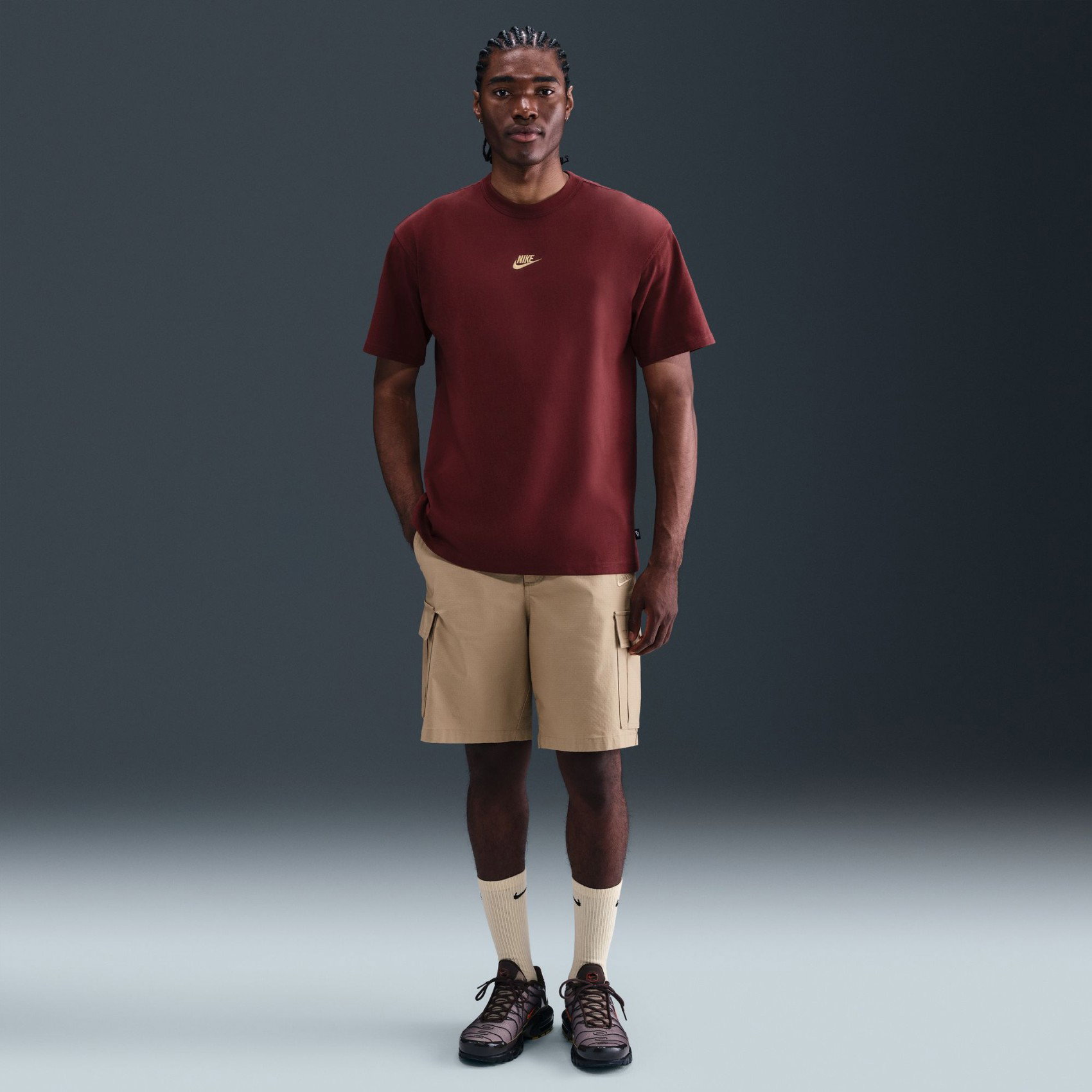 Nike Nike Sportswear Premium Essential Tee Erkek Bordo Tişört DO7392-620